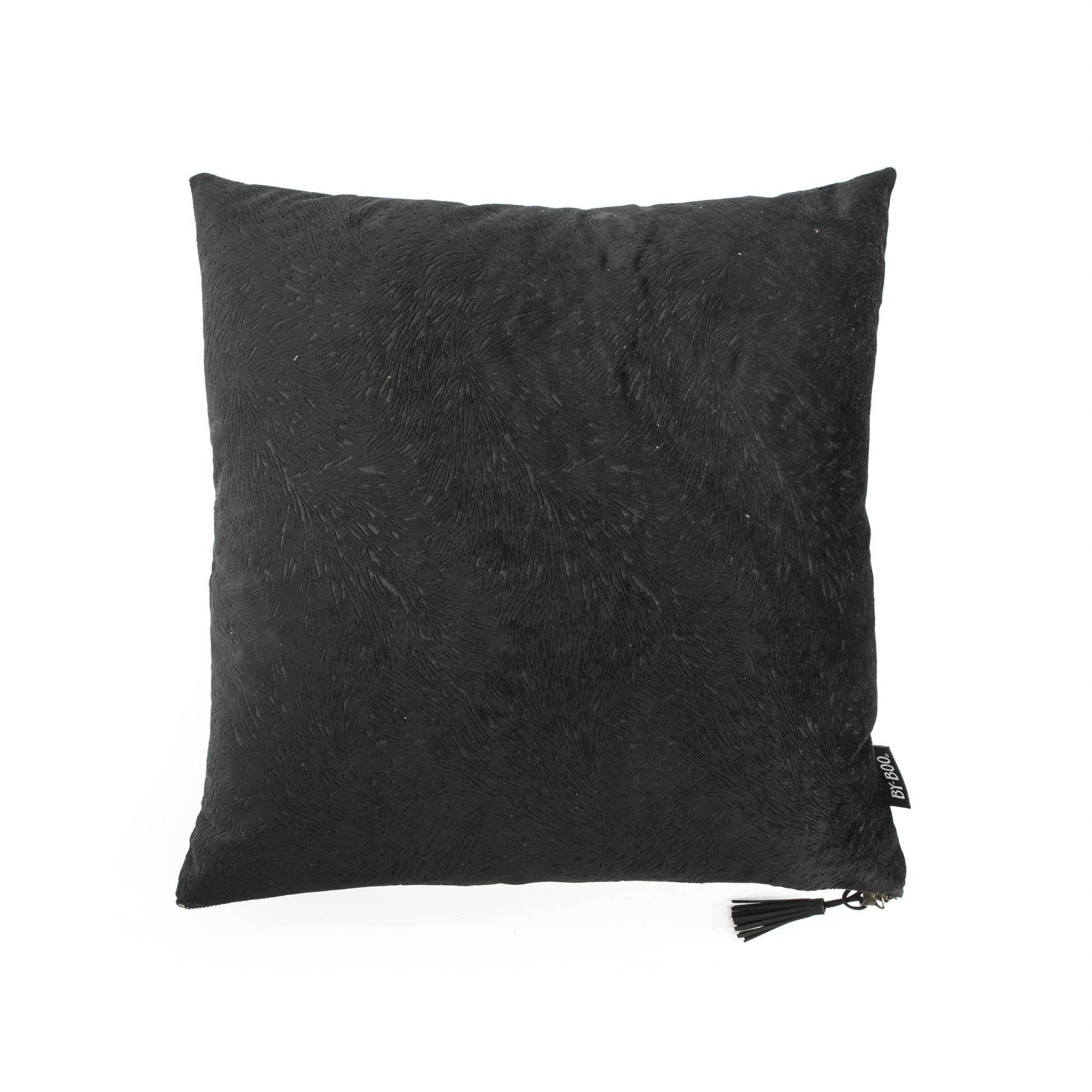 By-Boo Kussen Patience 45×45 cm – Zwart – Bij73
